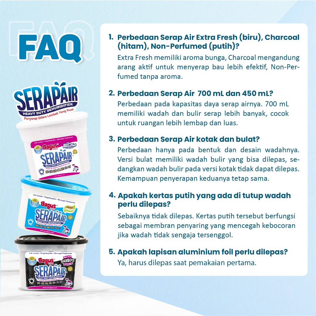 Jual Bagus Serap Air Square Box Daya Serap 700 ml - Mengurangi ...