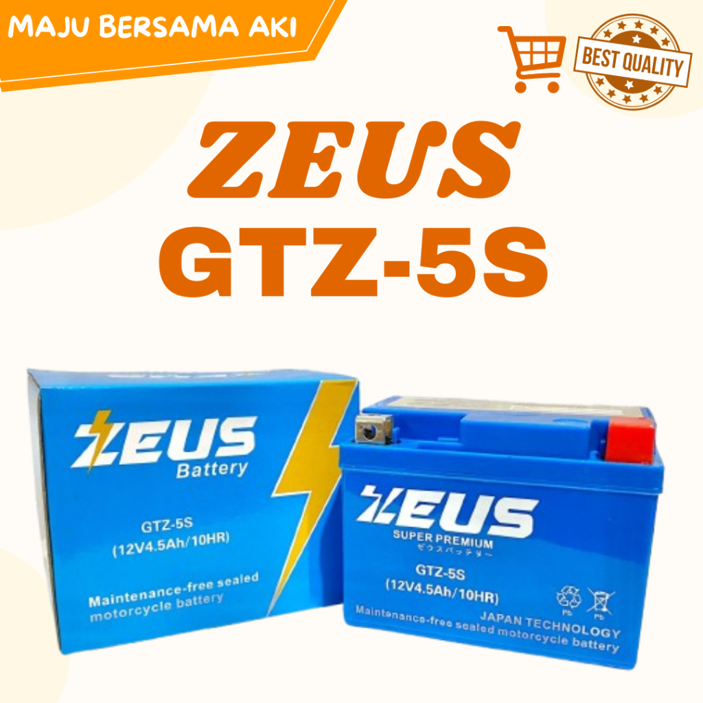 Jual Aki Motor Suzuki Arashi / Nex GTZ5S ZEUS Accu Kering | Shopee ...