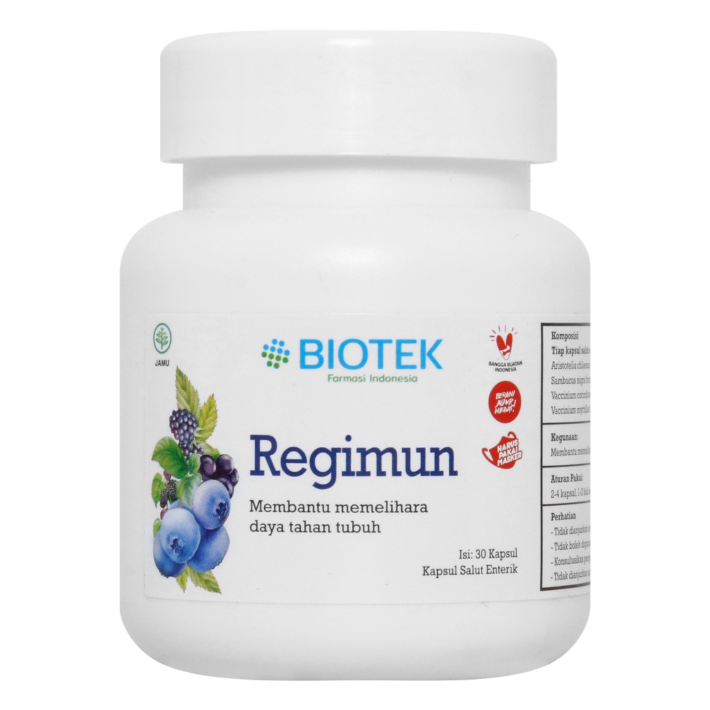 Jual BIOTEK REGIMUN 30 KAPSUL | Vitamin Herbal Imunitas, Daya Tahan ...
