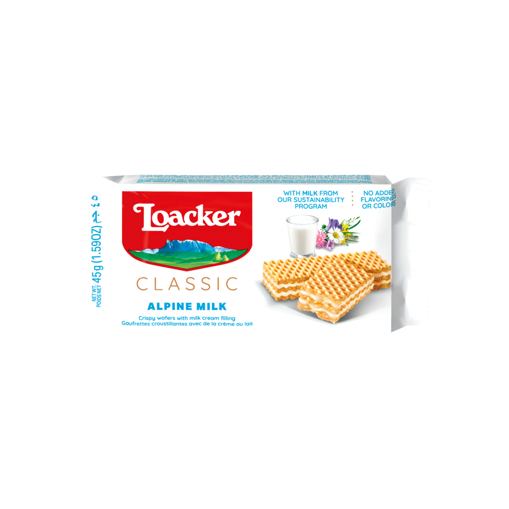 Jual Biskuit, Kue, & Wafer Loacker 45gr Classic Alpine Milk Thins Dark ...