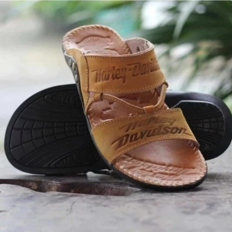 Jual CUCI GUDANG SANDAL KULIT SAPI ASLI HARLEY DAVIDSON | Shopee Indonesia