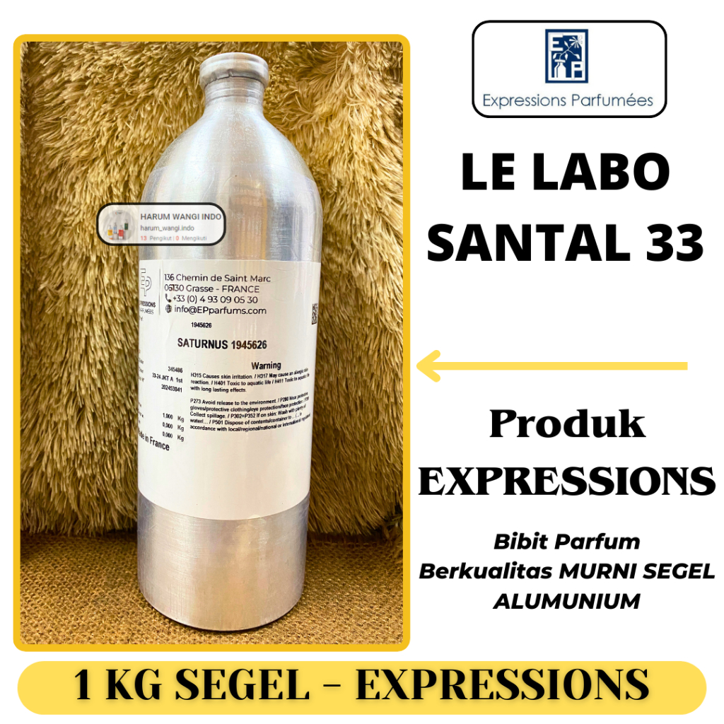Jual Bibit Parfum Le Labo SANTAL 33 ( SATURNUS ) Berkualitas 1 KG SEGEL ...