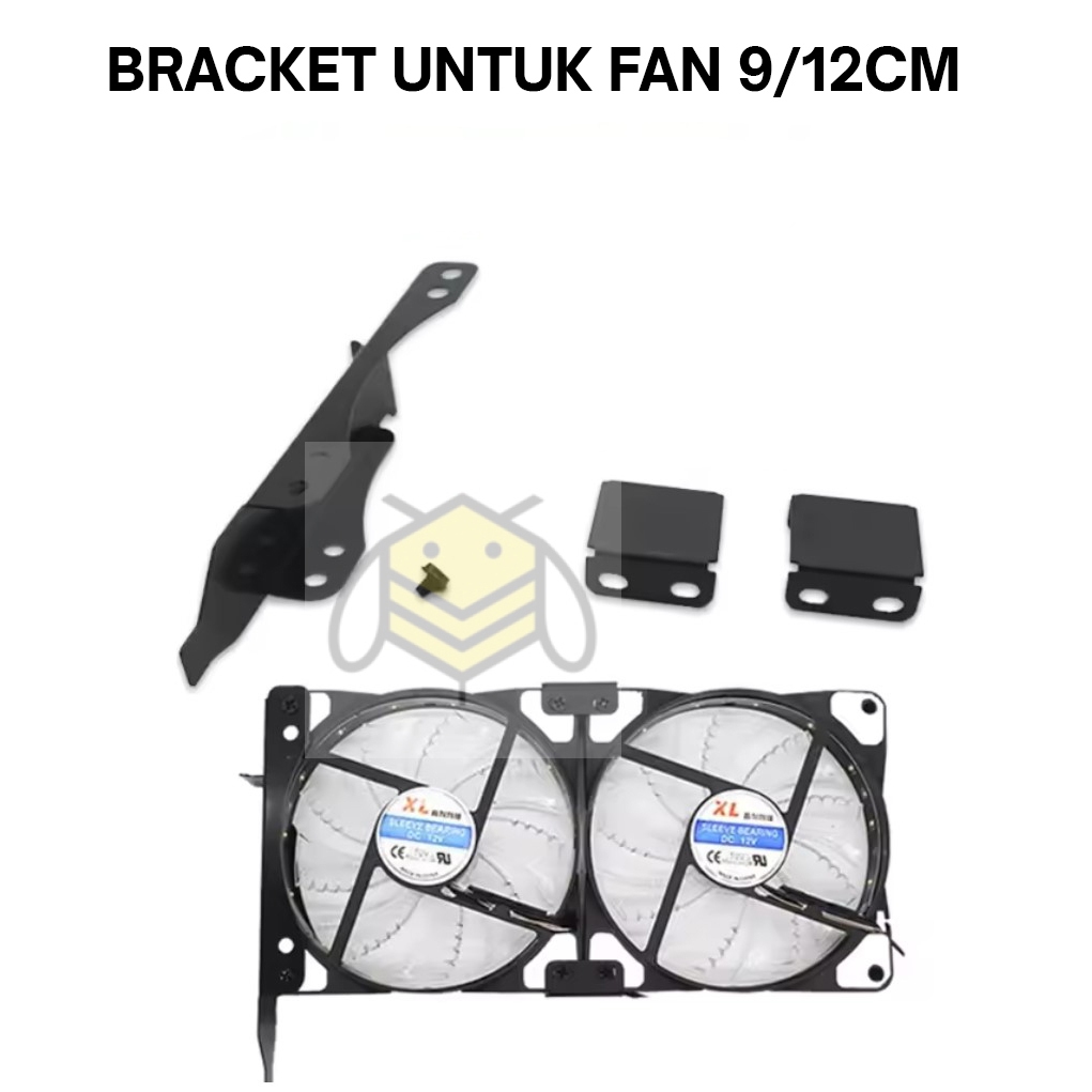 Jual 2 Fan Mount Rack PCI Slot Bracket for Video Card 90MM/120MM Fan ...