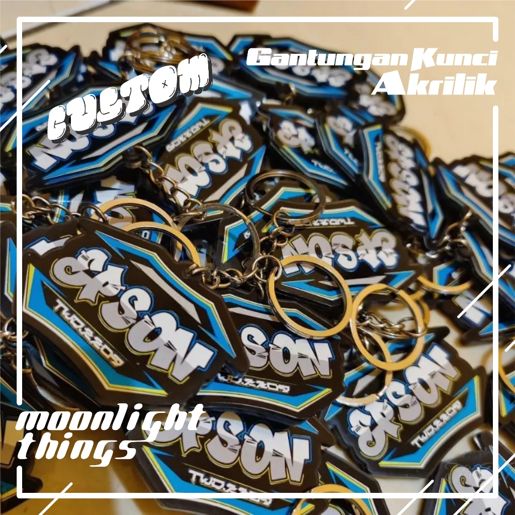 Jual CUSTOM GANTUNGAN KUNCI LOGO BEBAS REQUEST - MOONLight | Shopee ...