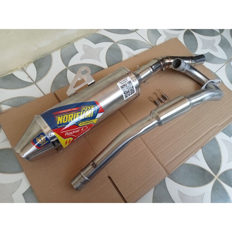 Jual 1Set Exhaust Racing Norifumi Rocket4 38mm For KSR 110 MSX 125 KLX ...