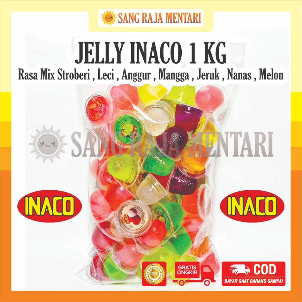 Jual Jelly Inaco 1 Kg Rasa Mix (Exp 2026) | Jeli Aneka Rasa dengan Nata ...