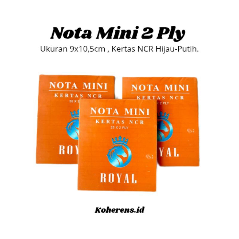 Jual (10 Buku/1 Pack) Buku Nota Mini 2 Ply NCR Nota Olshop Ukuran ...