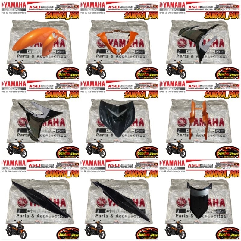 Jual COVER FULL BODY HALUS MX KING 150 V2 HITAM OREN 2019-2023 ORIGINAL ...