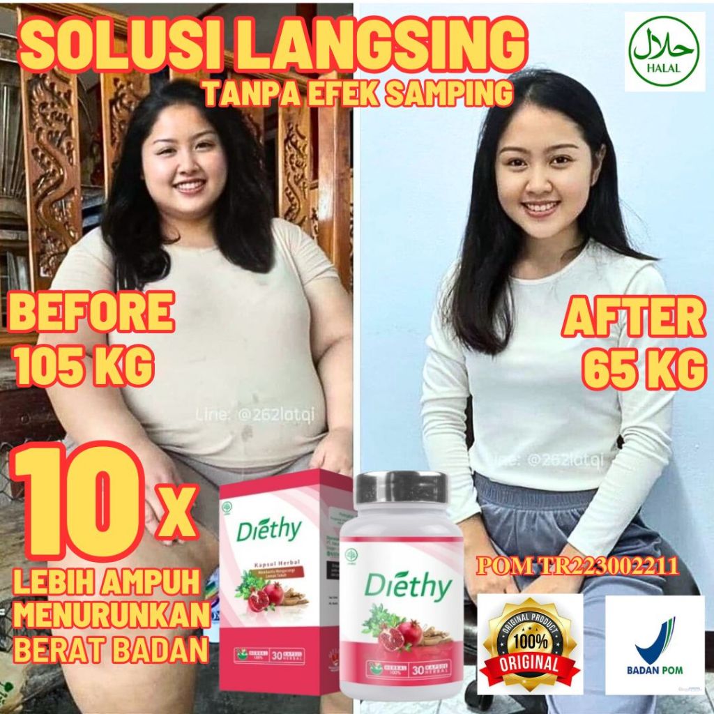 Jual DIETHY OBAT DIET BPOM PELANGSING TUBUH DETOX paling ampuh original ...