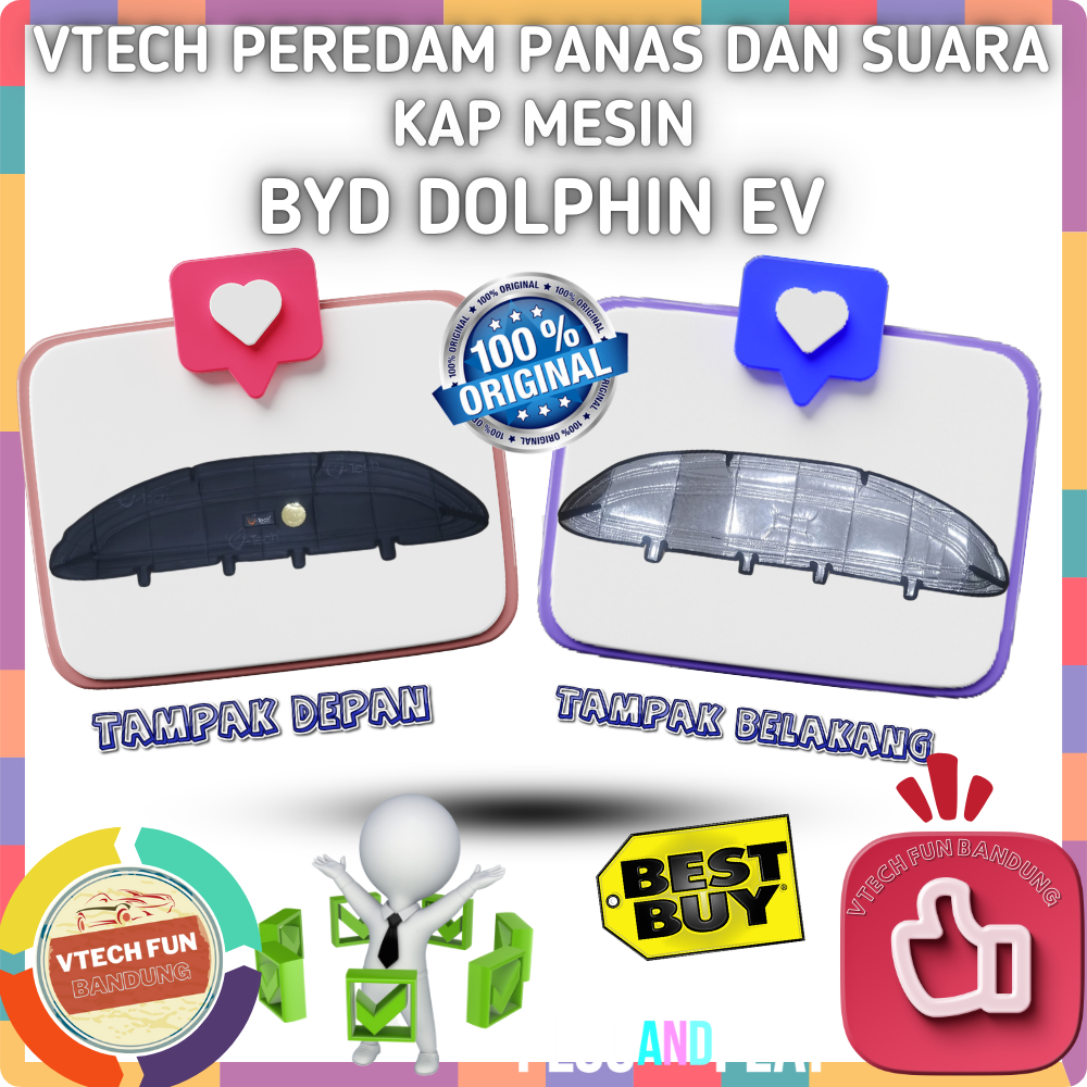 Jual Vtech Peredam Panas Dan Suara Kap Mesin BYD Dolphin EV Hitam ...