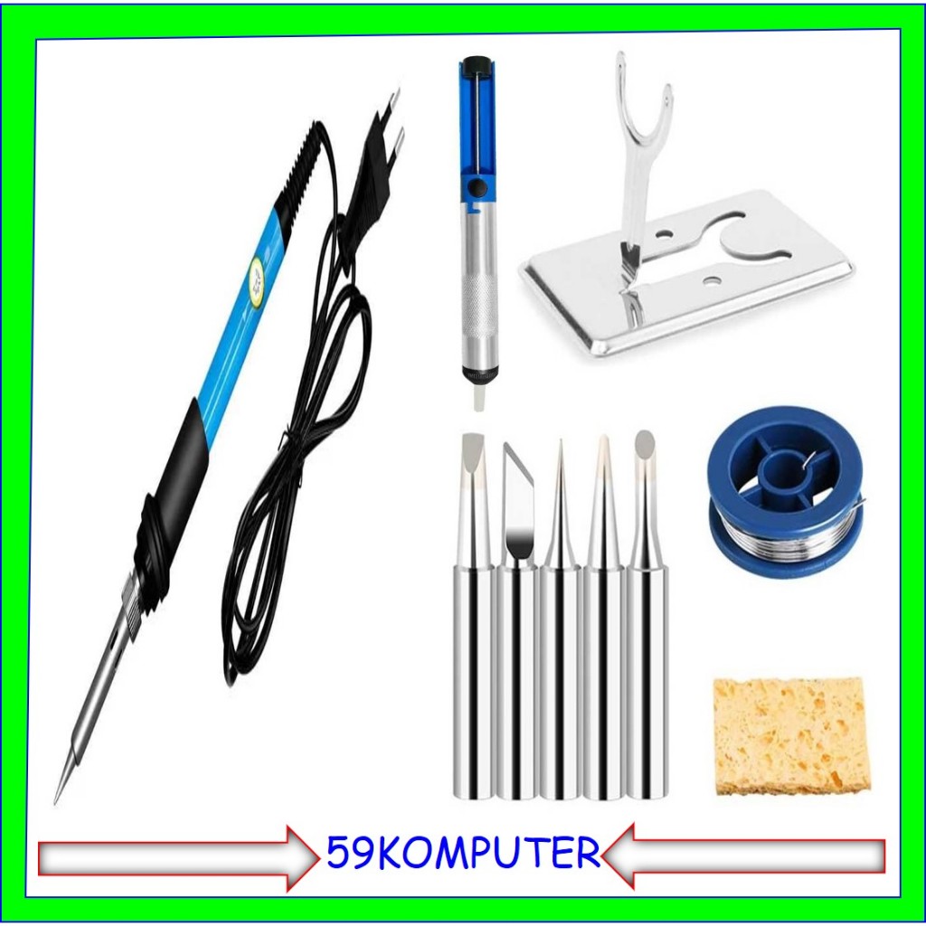 Jual Paket Lengkap Solder Listrik 60 Watt Solder Listrik 1 Set Komplit Satu Set Solder Listrik ...