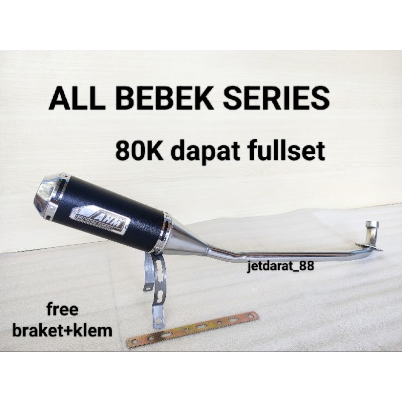 Jual knalpot racing brong AHM COATING HITAM untuk motor BEBEK ALL VARIAN/TYPE. jupiter z. supra ...