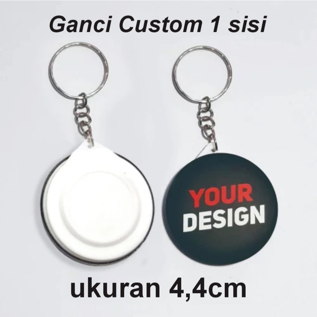 Jual Gantungan Kunci Bulat Custom ukuran 4,4 cm satu sisi | Shopee ...