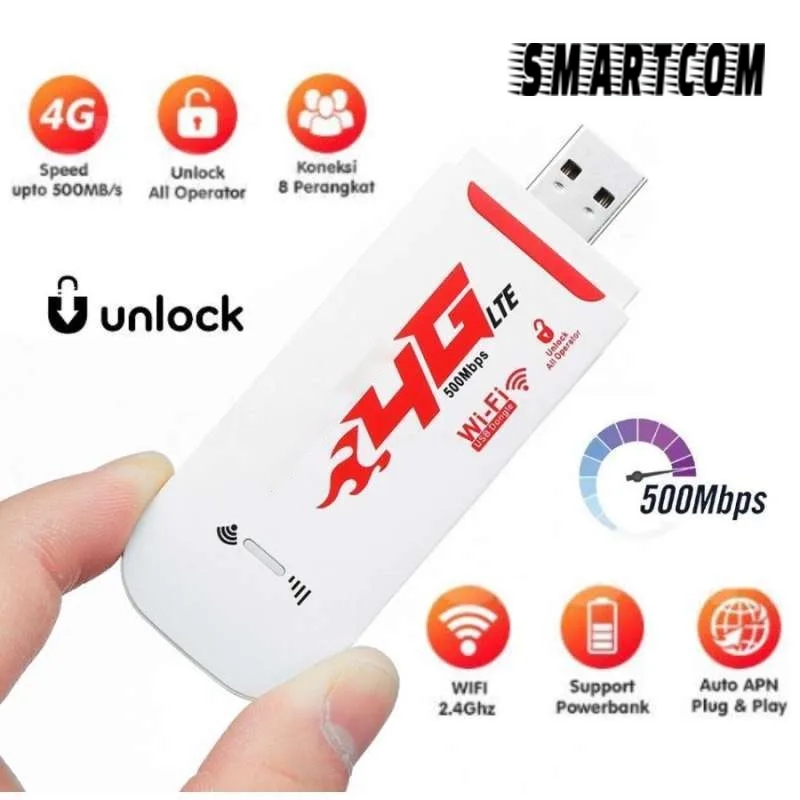 Jual SMARTCOM ~ Modem Wifi Mifi 4G Modem USB 500mbps K5188 Unlock Semua ...