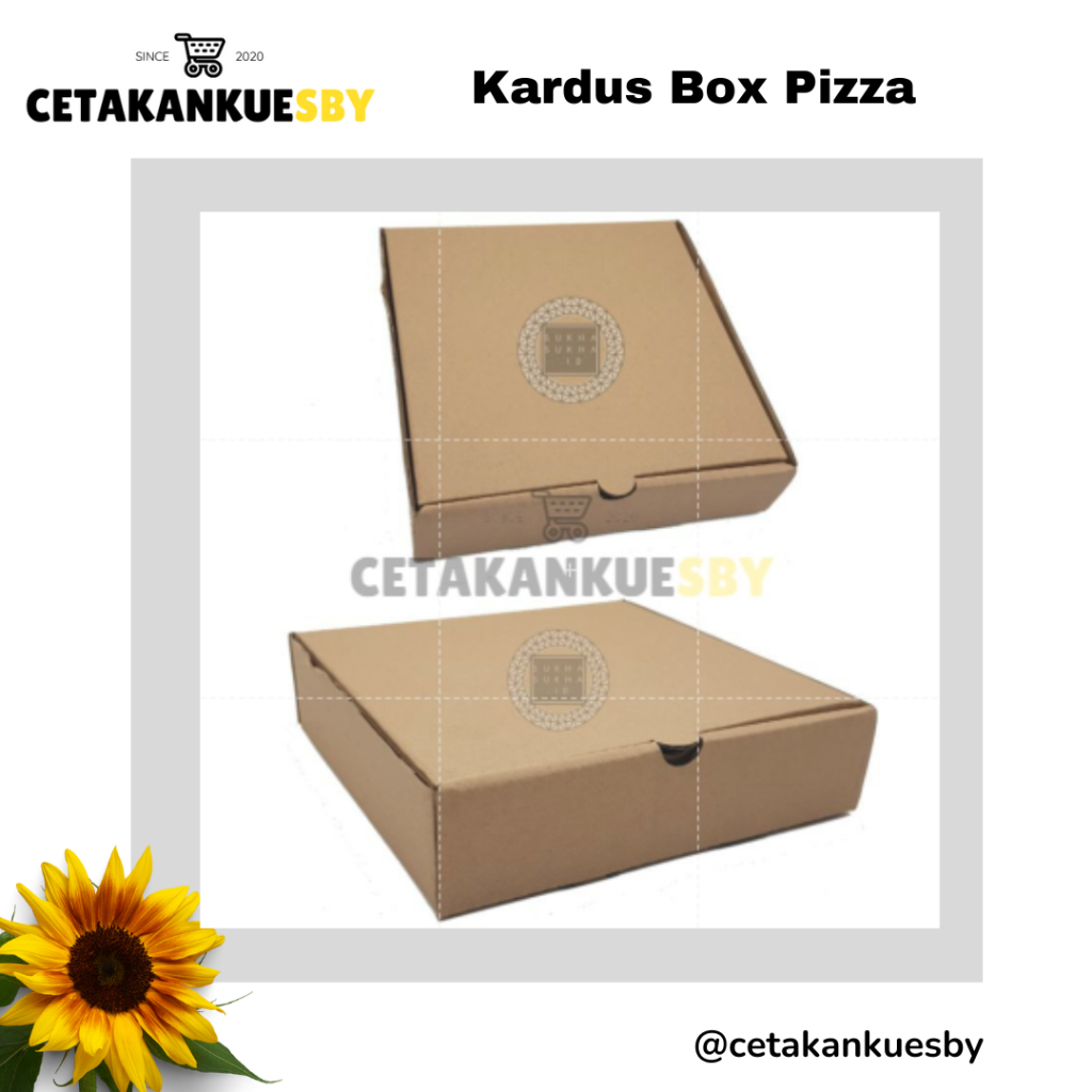 Jual [CKS] Kardus Box Pizza / Kardus Box Hampers 20x20x5 cm | 20x20x4 ...