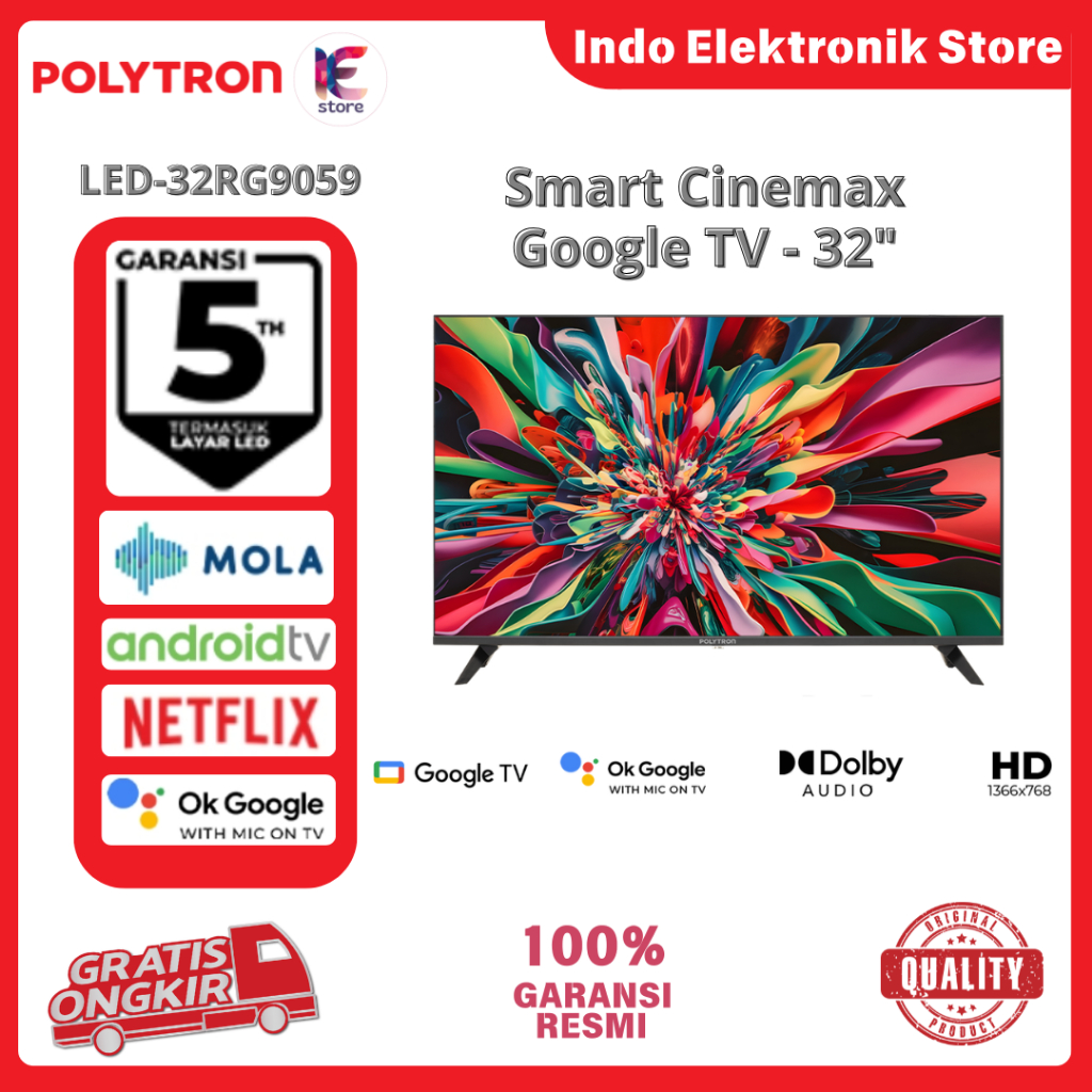 Jual Polytron Smart Cinemax Google TV 32" - RG9059 - Garansi Resmi ...
