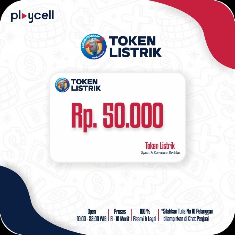 Jual Token Listrik PLN 50.000 By Playcell (no meter ketik di chat admin) | Shopee Indonesia