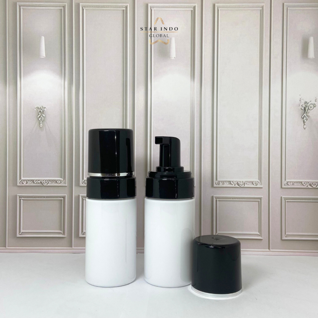 Jual Botol Foam 100 ml / Botol Foamer 100 ml - BOTOL PUTIH HEAD HITAM ...
