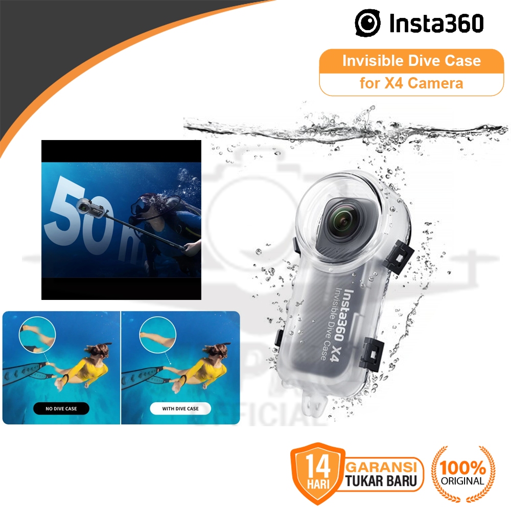 Jual Insta360 X4 Invisible Dive Case - Housing Waterproof Case Insta 360 X 4 Resmi | Shopee ...
