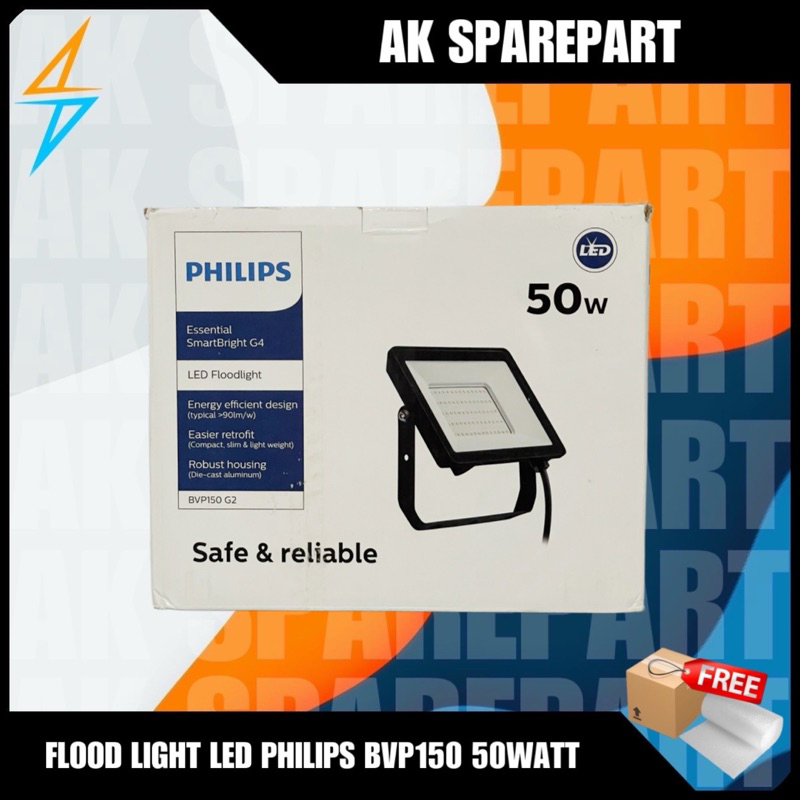 Jual KAP SOROT FLOOD LIGHT LED PHILIPS BVP 150 50 WATT 50W LAMPU SOROT | Shopee Indonesia