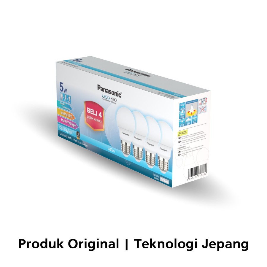 Jual Panasonic LED Neo Bulb Multipack 5 Watt | Shopee Indonesia