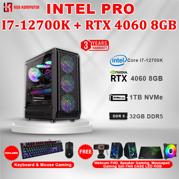 Jual [Baru] Komputer/PC Rakitan I7 GAMING + RTX 4060 + RAM 32GB DDR5 | Shopee Indonesia