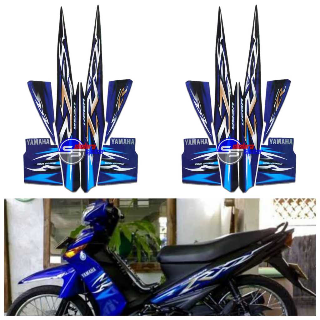 Jual STRIPING STIKER LIS LES POLET BODY MOTOR YAMAHA VEGA ZR 2009 HITAM ...