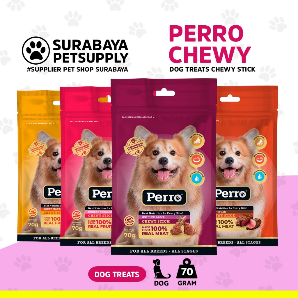 Jual Perro chewy stick 70gram - Perro dog treats chew stik - Perro ...