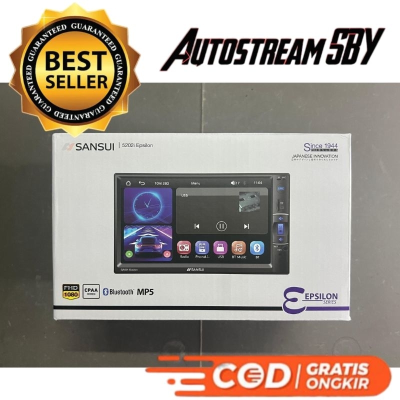 Jual Head Unit Deckless 7 Inch Sansui Epsilon | Deckless Mobil, Head ...