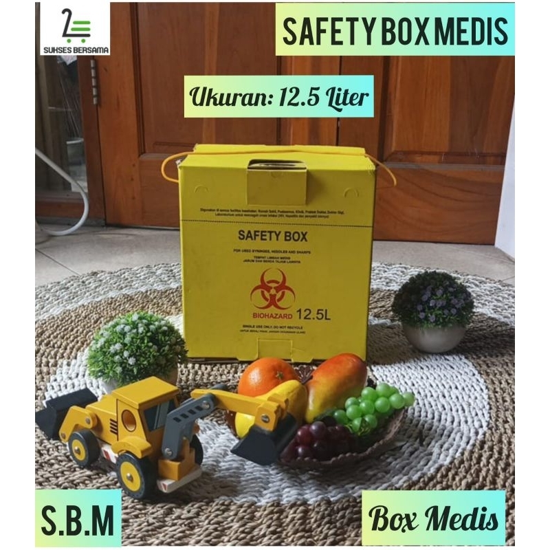 Jual Safety Box Medis 12.5 liter /Biohazard/Tempat Sampah Medis ...