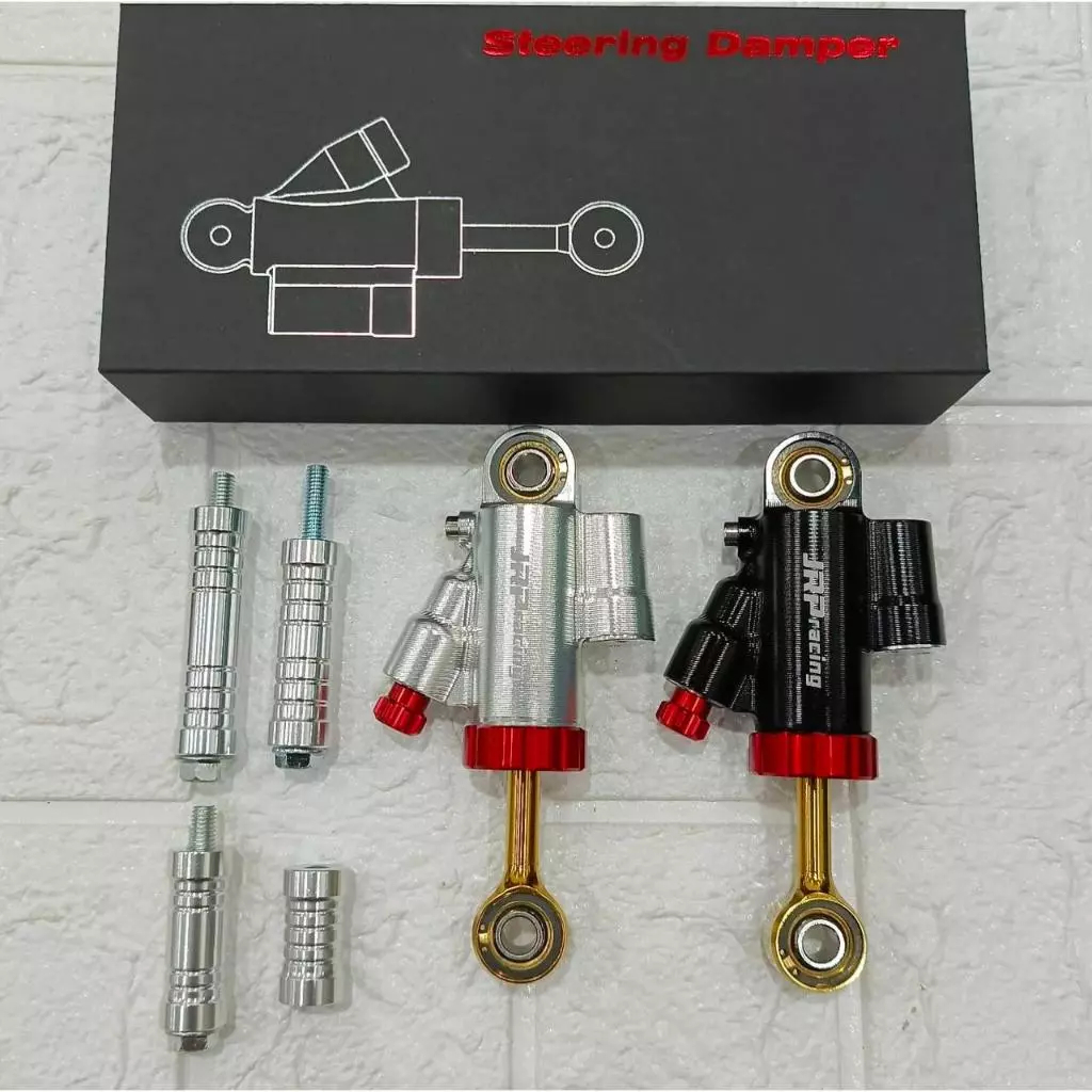 Jual Stabilizer Mini Steering Damper Model WP + Bushing 24 Klik Fungsi ...