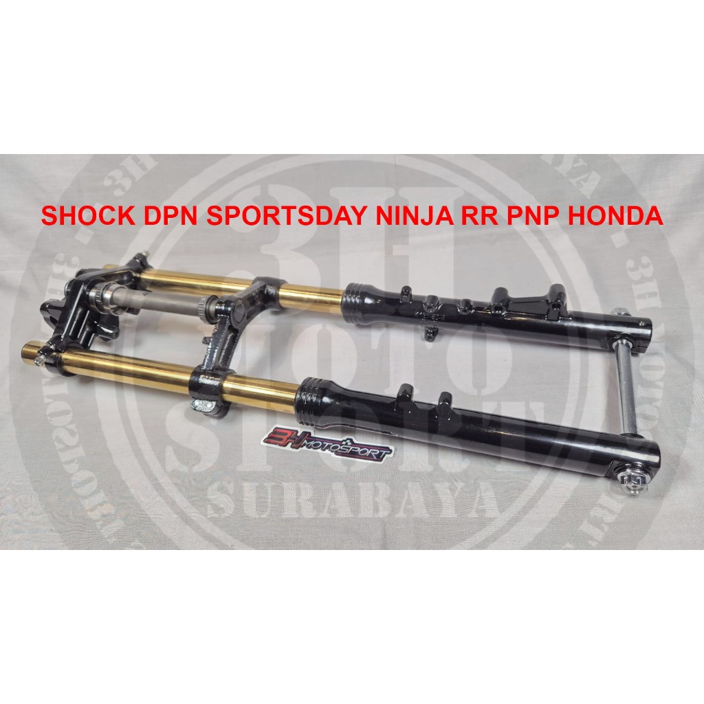 Jual SHOCK DEPAN SPORTSDAY NINJA RR PNP HONDA GOLD AS CHROME HITAM AS ...