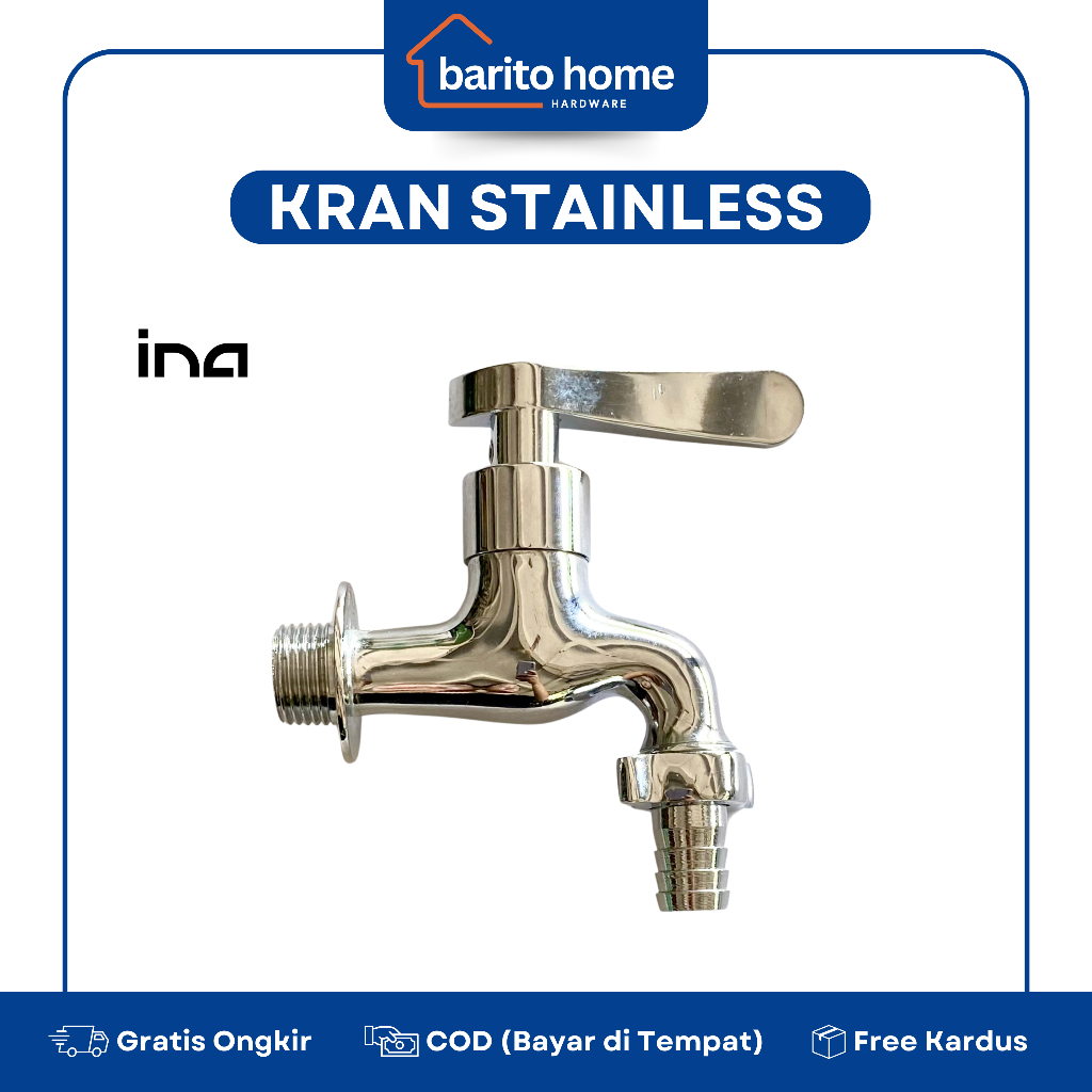 Jual INA Kran Air Taman Engkol Kanan 1/2 Inch Keran Taman Kamar Mandi ...