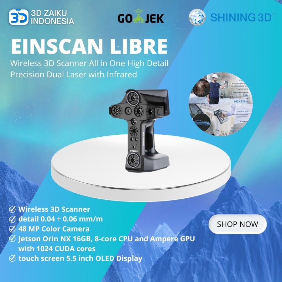 Jual Einscan Libre Wireless 3D Scanner All in One High Detail Precision ...