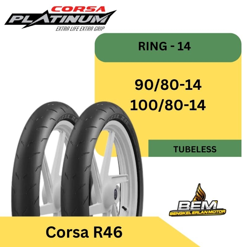 Jual [Ready Stok] PAKET BAN CORSA PLATINUM R46 - BAN TUBELESS BALAP ...