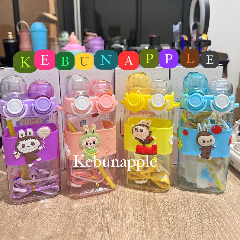 Jual BOTOL MINUM 2IN1 MODEL TEGUK & HISAP MOTIF LABUBU 580ML ANTI ...
