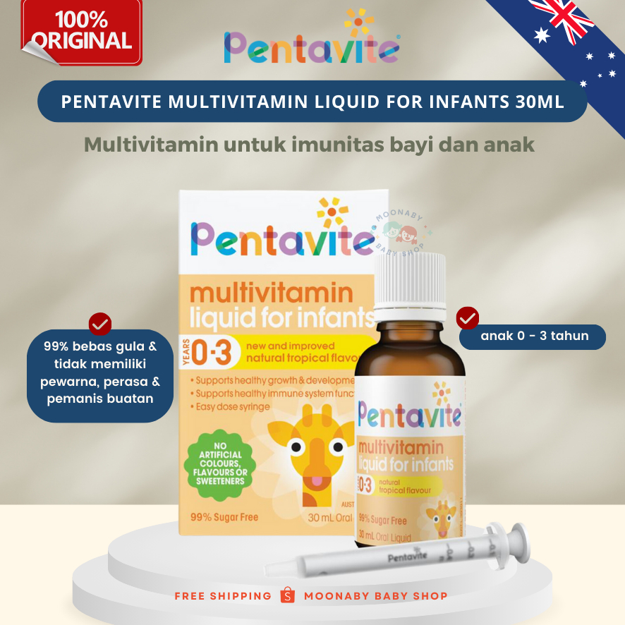 Jual Exp 07/2026 Pentavite Multivitamin Liquid For Infants 30ml ...