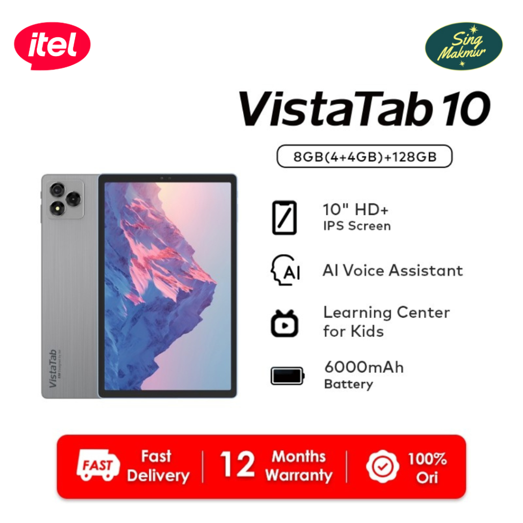 Jual itel VistaTab 10 Tablet- 4GB+128GB - AI Assistant with Learning ...