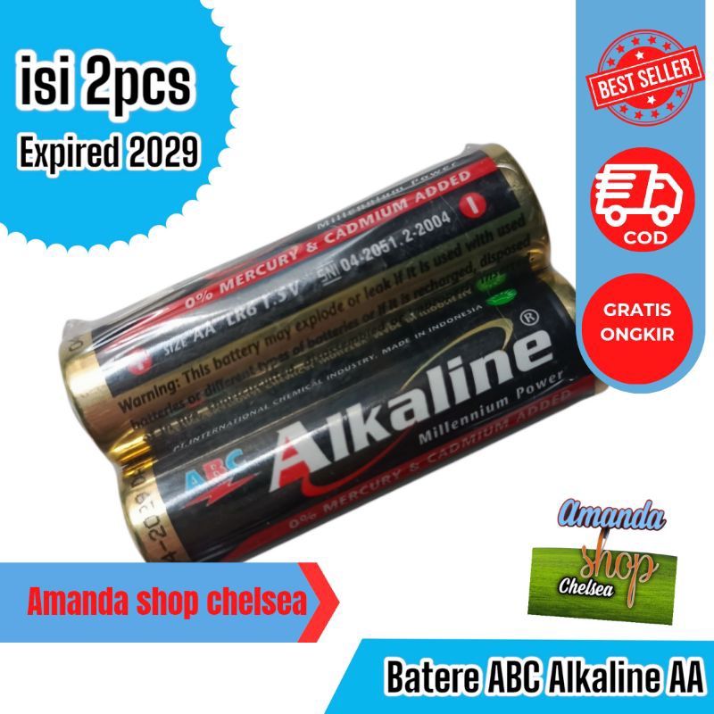 Jual Baterai Alkaline AA isi 2 / Baterai ABC Alkaline A2 | Batu Batre Alkaline AA | Shopee Indonesia