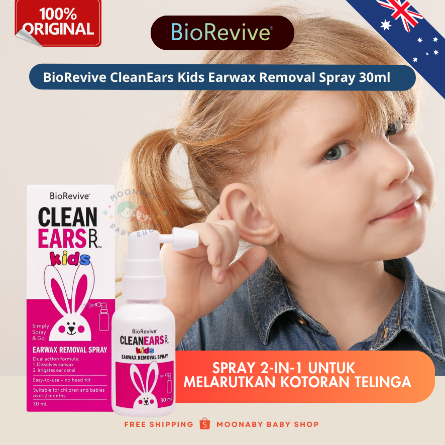 Jual Exp 09/2026 BioRevive Clean Ears Kids Wax Removal Spray Pembersih ...