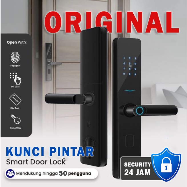 Jual Smart Lock Door Kunci Pintu Digital Kunci Handle Pintu Sidik Jari ...