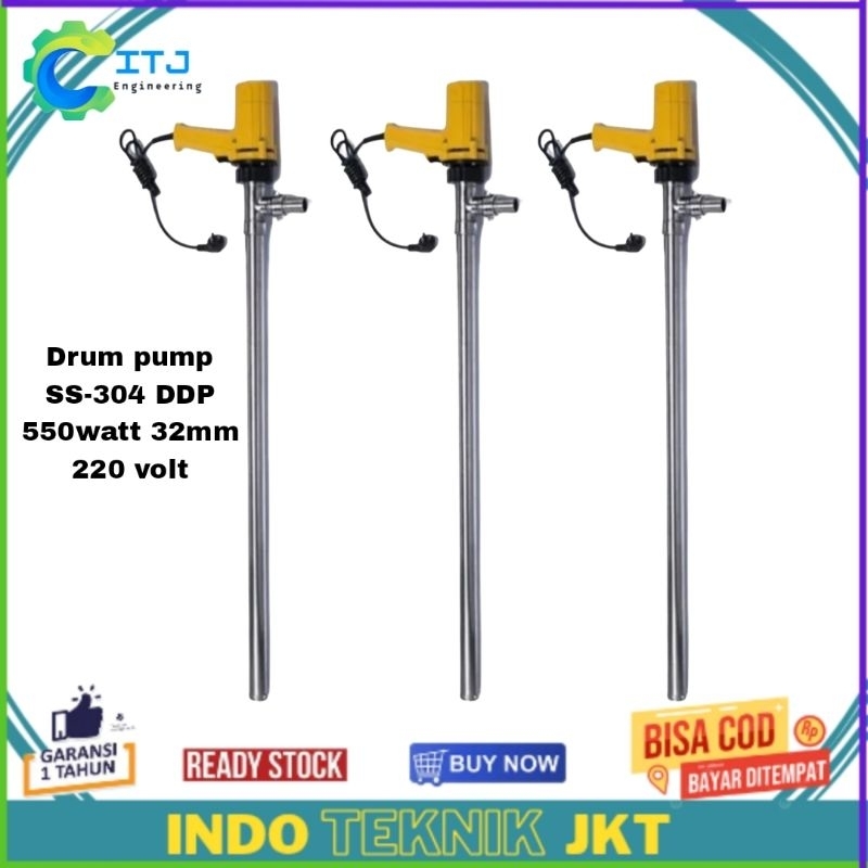 Jual Drum Pump SS-304 DPP 550 AL Pompa Drum 32Mm Pompa Drump Ac 220 ...