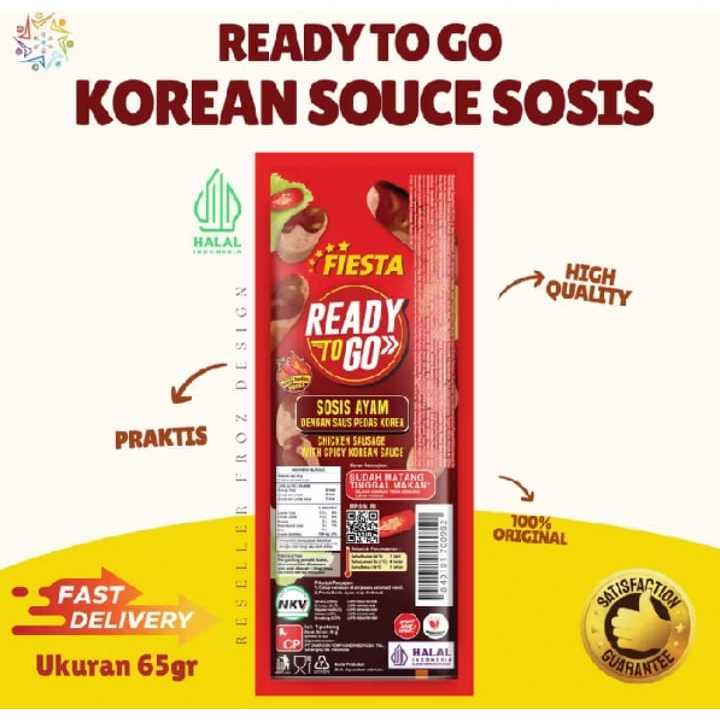 Jual Fiesta Sausage Ready To Go Sosis 65gram 1 BOX isi 12 pcs | Shopee ...