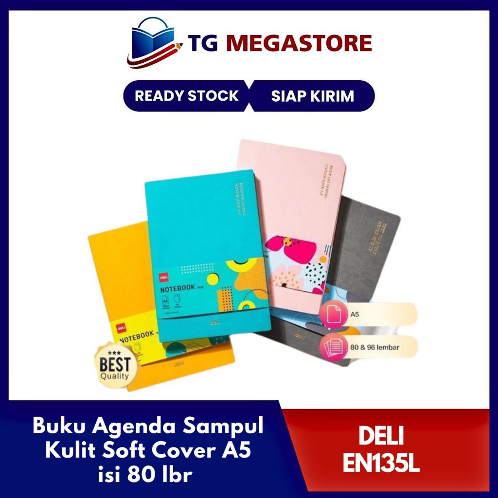 Jual Buku Agenda DELI Sampul Kulit Soft Cover A5 isi 80 lbr - EN135L | Shopee Indonesia