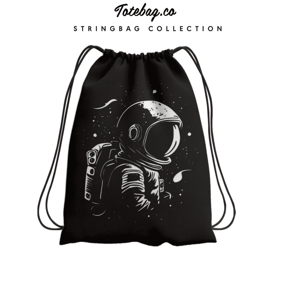 Jual Totebag.co - Astronout Series Tas Serut Sablon Tas Gendong Parasut Nylon Stringbag ...