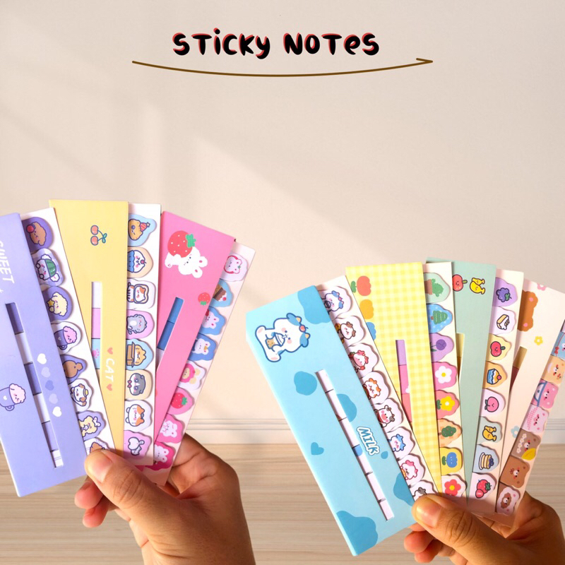 Jual STICKY NOTES 8 IN 1 ISI 120 LEMBAR PEMBATAS BUKU PENANDA HALAMAN ...