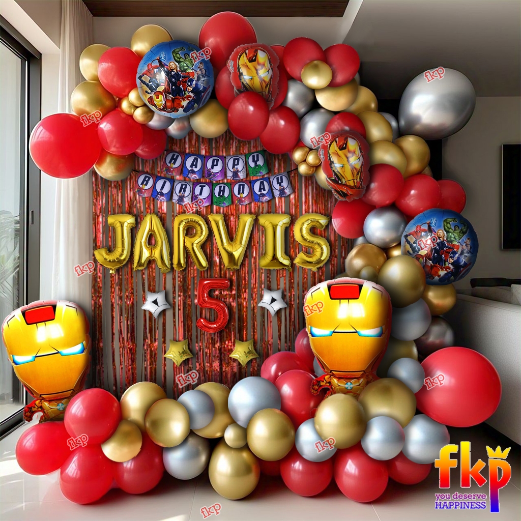 Jual FUN KIDS PARTY Paket Lengkap Ironman / Paket Dekorasi Ulang Tahun ...