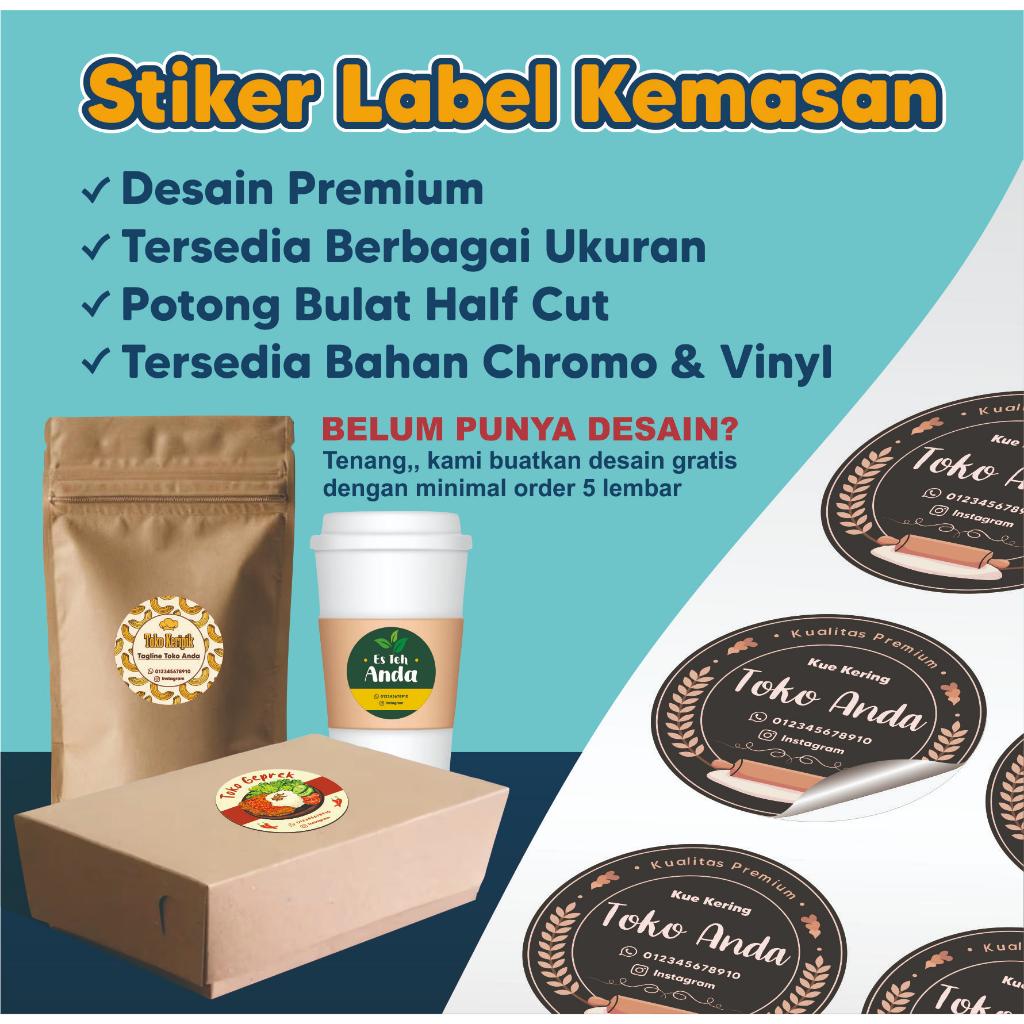 Jual Stiker Label / Stiker Makanan / Label Kemasan / Stiker Cutting ...