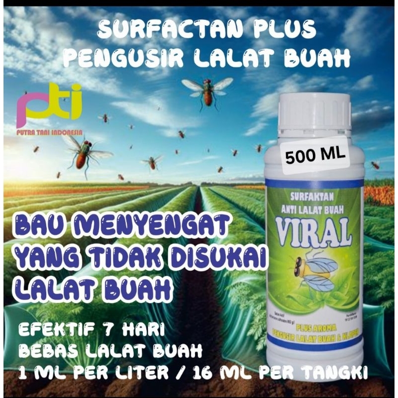 Jual VIRAL pengusir lalat buah ( surfactan insektisida) 500 ml | Shopee ...