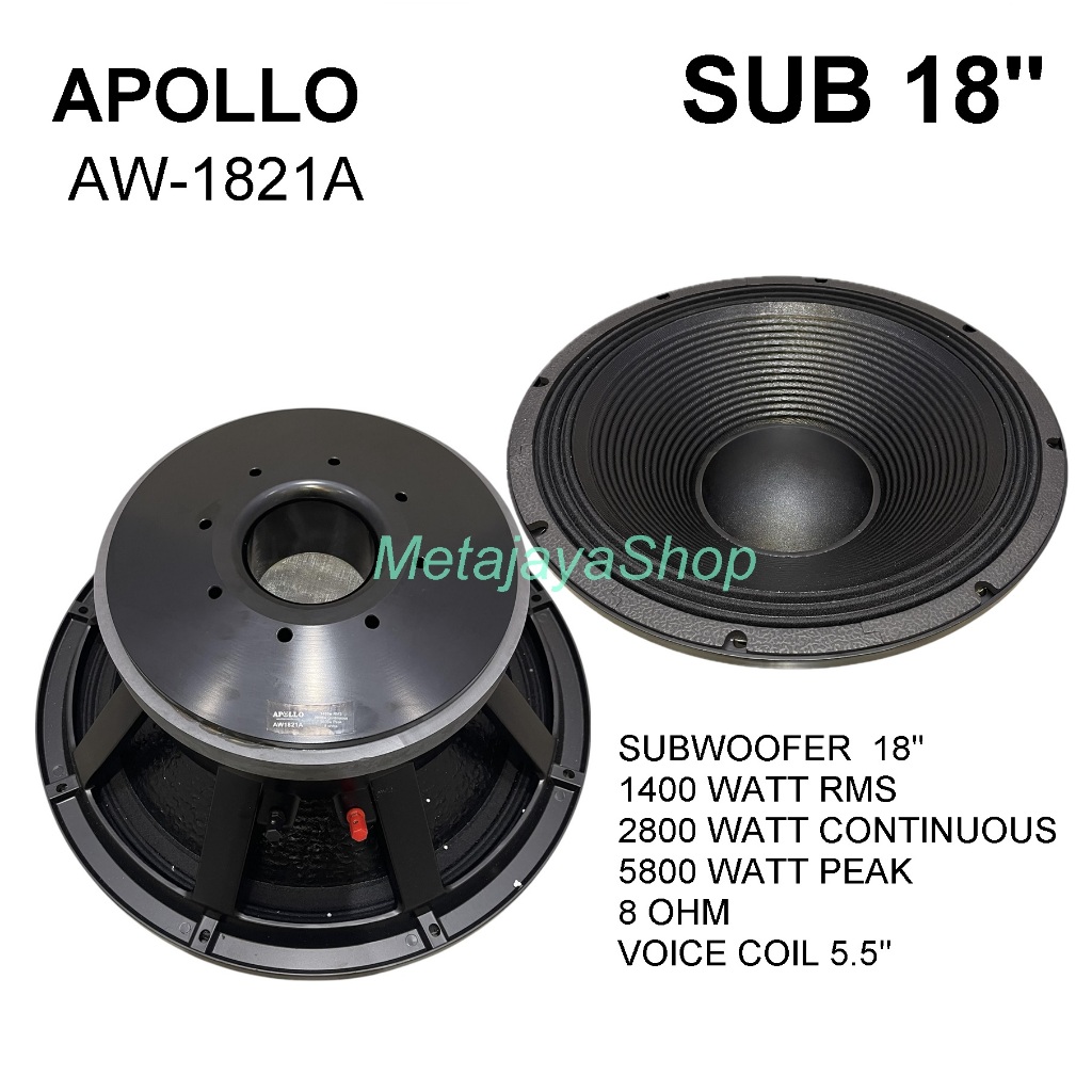 Jual speaker komponen apollo aw1821a - Speaker Component Apollo AW 1821 A 18 Inch | Shopee Indonesia